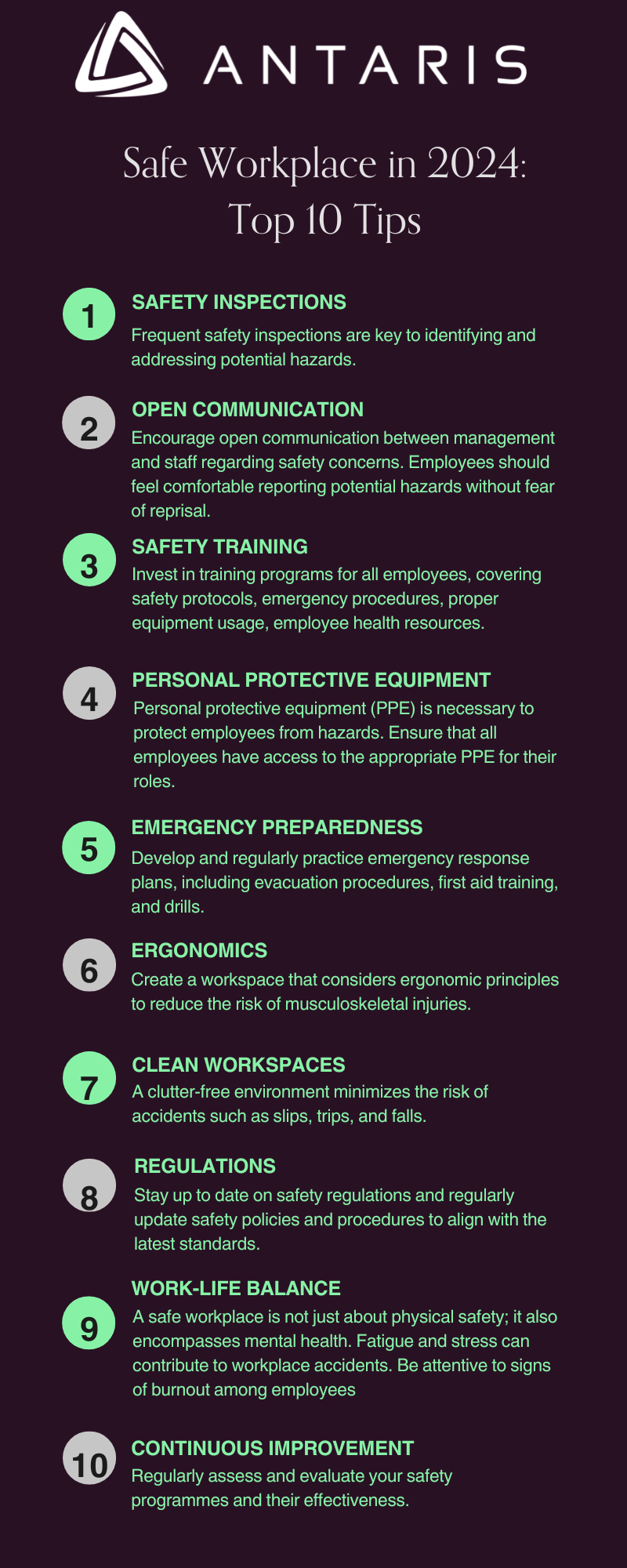 Safe Workplace in 2024: Top 10 Essential Tips - Antaris Consulting